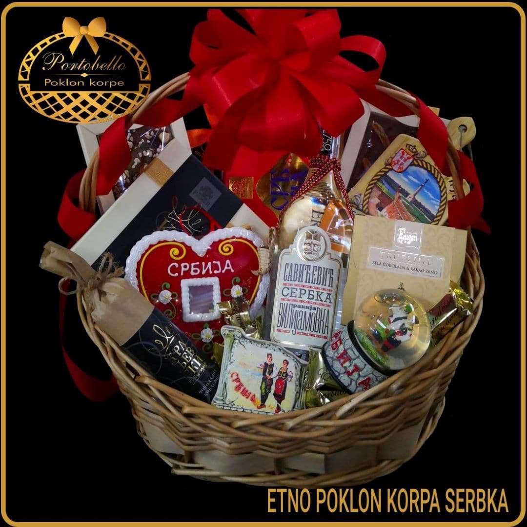 Poklon korpa Serbka - Poklon korpe Beograd Portobello