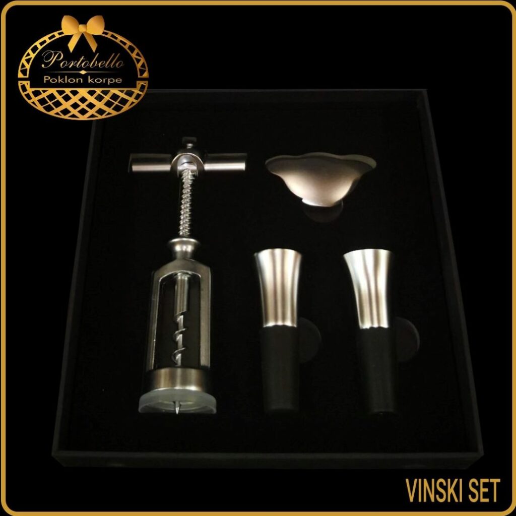 Vinski set četiri dela - Poklon korpe Beograd Portobello