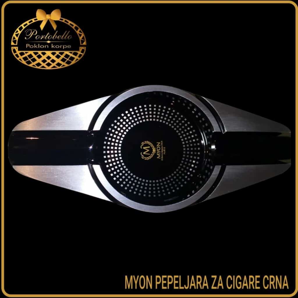 Myon pepeljara za cigare crna - Poklon korpe Beograd Portobello